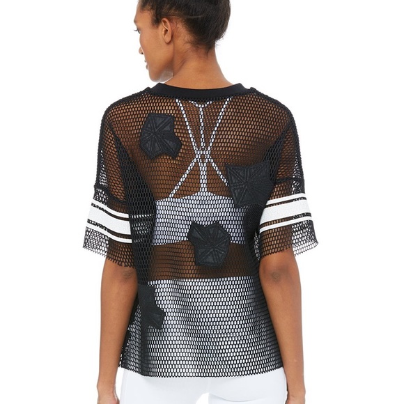 ALO Yoga | Tops | Alo Yoga Short Sleeve Mesh Jersey Top | Poshmark